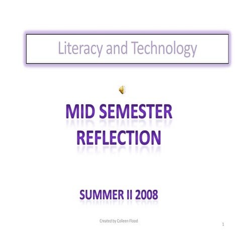 Colleen Mid Term Reflection | PDF