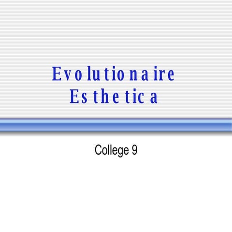 College 9 Evolutiepsychologie | PPT