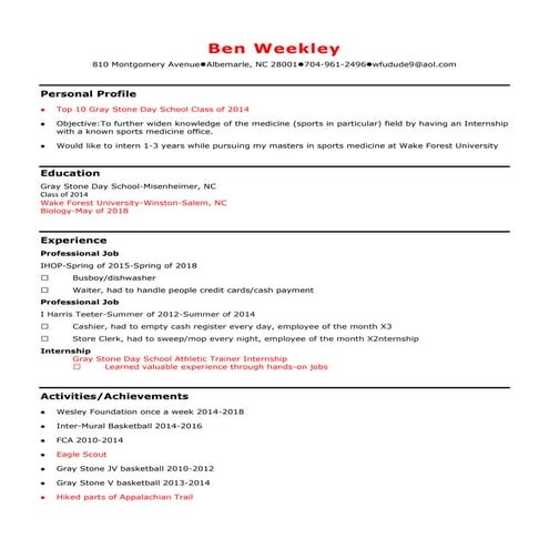 Cole, Richard Cole Resume | PDF