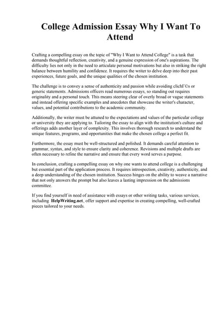 Sample College Transfer Essay | PDF