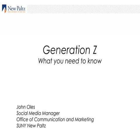 Generation Z - What you need to know! | PPT