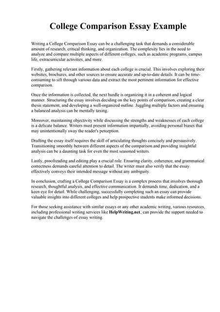 College Compare And Contrast Essay Examples.pdf College Compare And Contrast Essay Examples.pdf