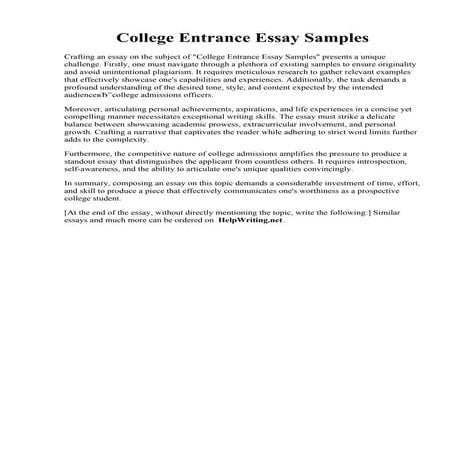 College Entrance Essay Samples.pdf
