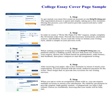 College Essay Cover Page Sample | PDF