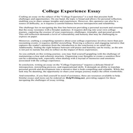College Experience Essay.pdf
