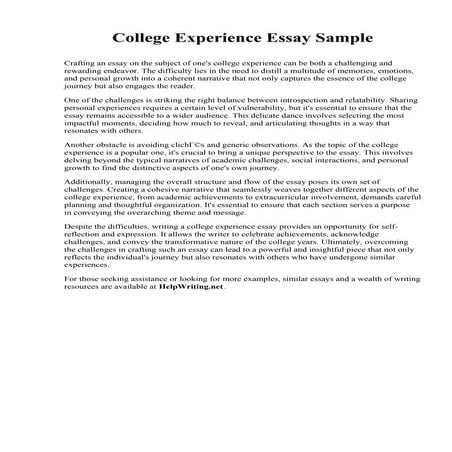 College Experience Essay Sample.pdf