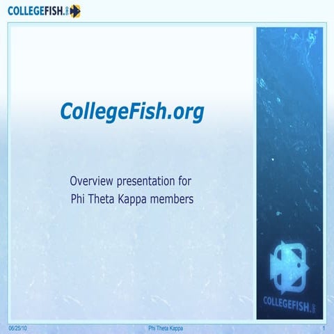 Collegefish overview for ptk students master | PPT