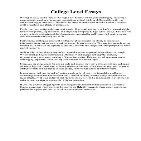 Sample Essay Form 2 | PDF