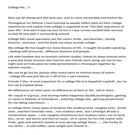 College life | DOCX