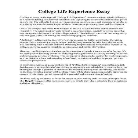 College Life Experience Essay.pdf