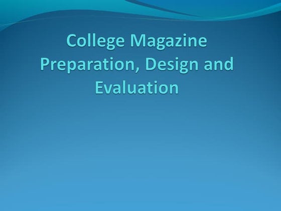 College magazine covers | PPT