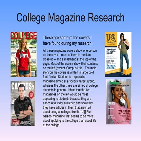 College Magazine Research | PPT