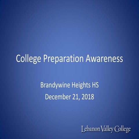 College preparation awareness | PPT