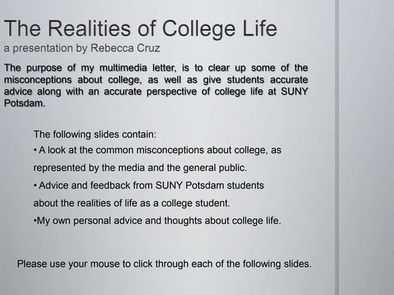 Final Presentation In My College Life | PDF | College Planning ...