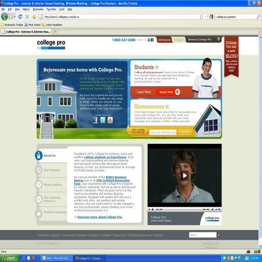 College Pro Painters Website | PPT