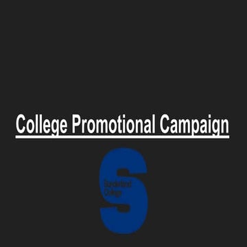 College promo campaign | PPTX