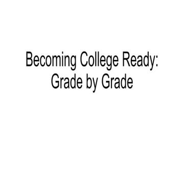 Prepare for College | PPTX