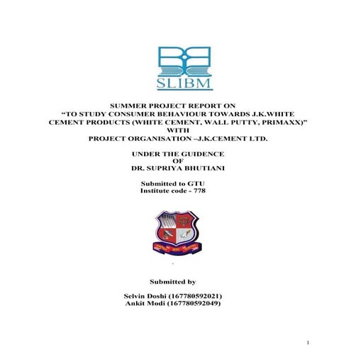 College report sip | PDF