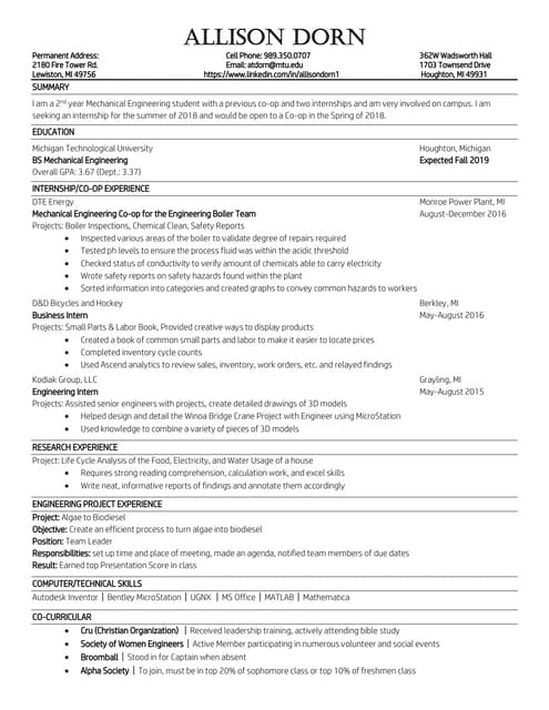 Resume-Fall 2016 | PDF