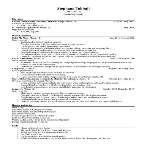 Allyson Gass's Resume | PDF