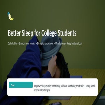 Better Sleep Strategies for College Students: Habits, Environment, and ...