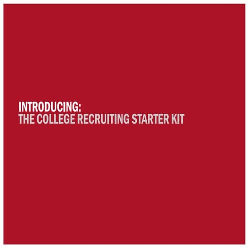 College Recruitment Starter Kit | PPT