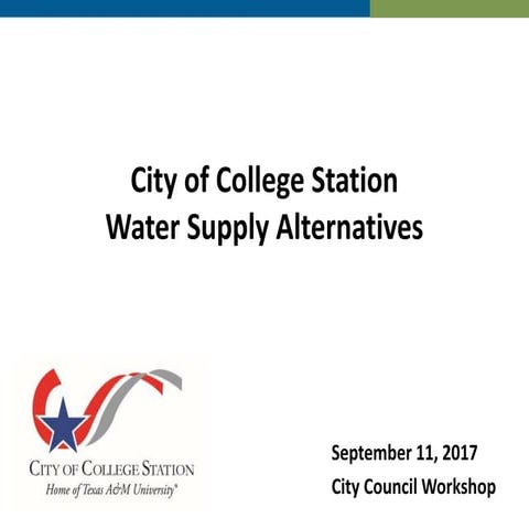College Station Water Supply | PPTX