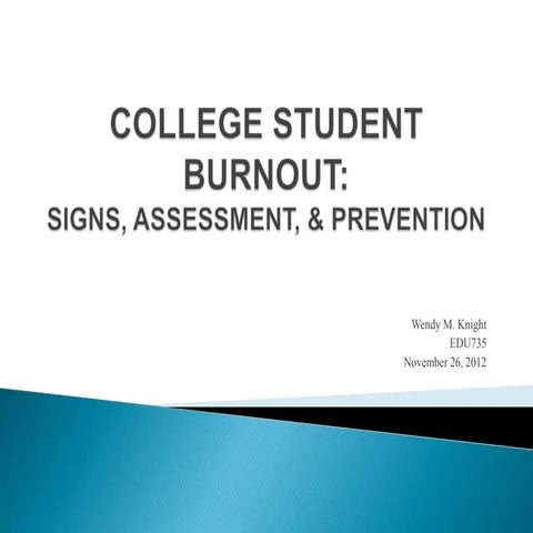 College Student Burnout Powerpoint | PPTX