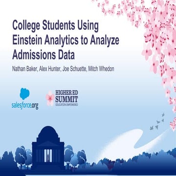 College Students Using Einstein Analytics to Analyze Admissions Data | PPT