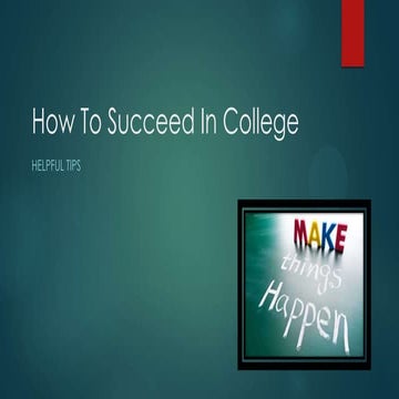 College Survival | PPTX | College Planning | College Education