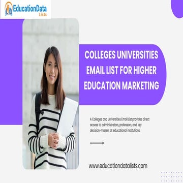 Colleges Universities Email List for Higher Education Marketing.pdf