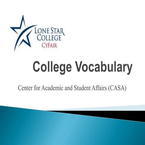 College vocabulary session | PPTX