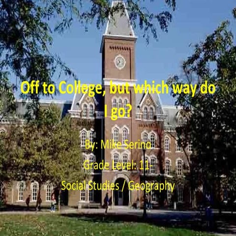 College Webquest | PPT