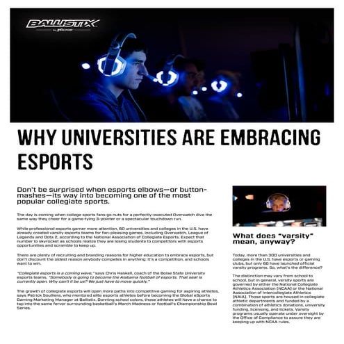 Why Universities Are Embracing Esports | PDF