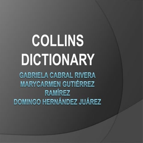 Collins dicctionary | PPTX