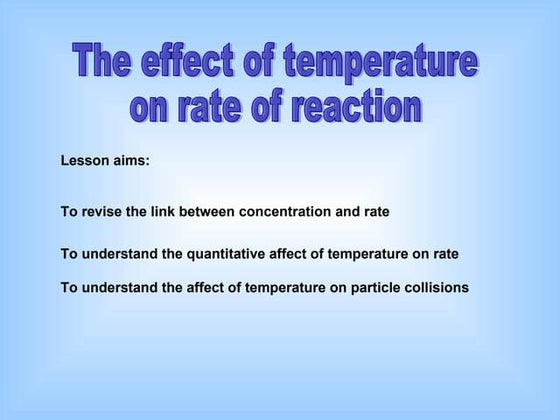 Chapter 1 : Rate of Reaction | PPSX | Chemistry | Science