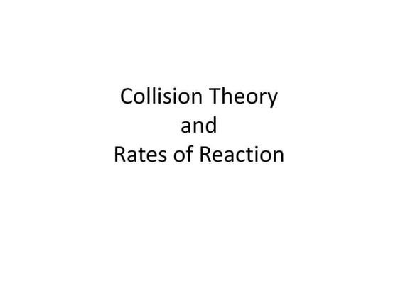 Factors affecting the rate of chemical reaction | PPTX | Chemistry ...