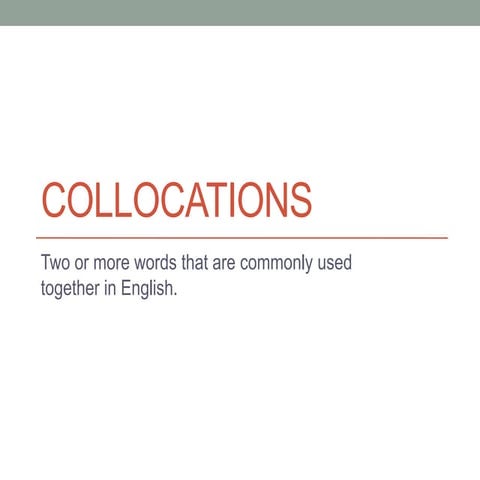 Collocations | PPT