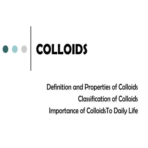 Colloids | PPTX