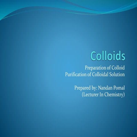 Colloids for 10+2+3 level | PPT