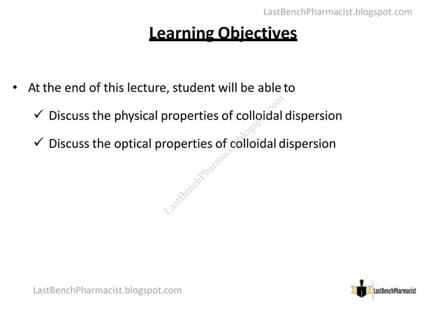 Colloids- A Comprehensive Overview Lecture - 8 | PDF