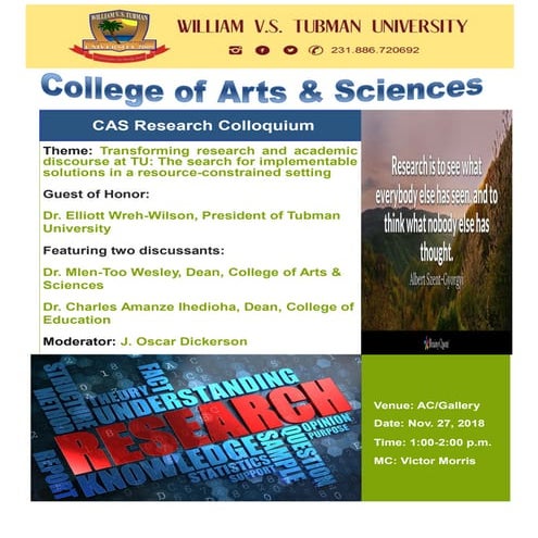 College of Arts & Sciences Colloquium | PDF