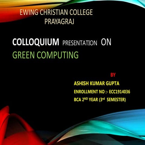 PPT ON GREEN COMPUTING BY ASHISH | PPT