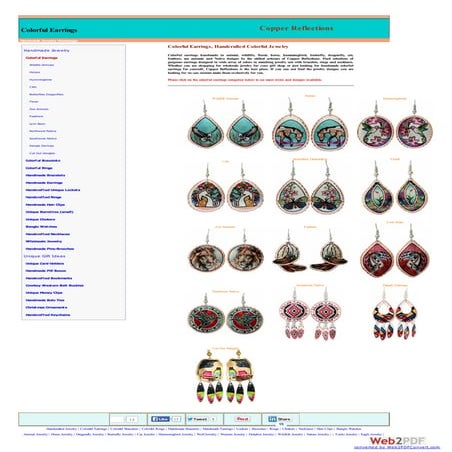 Cut Out Copper Handmade Earrings by CopperReflections.com
