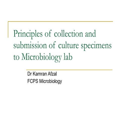 Sample Collection In Microbiology | PPT