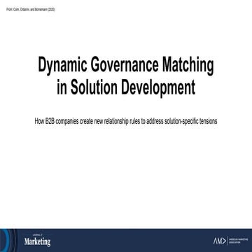 Dynamic Governance Matching in Solution Development | PPTX | Business ...