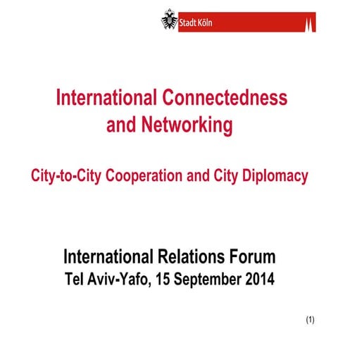 Cologne presentation- Partner Cities - how to make the most of it | PDF