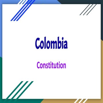 Constitution of Colombia | PPTX