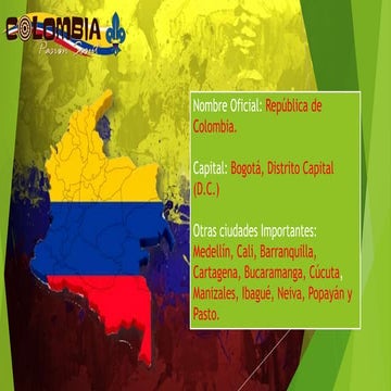 DATOS BÁSICOS DE COLOMBIA | PPTX
