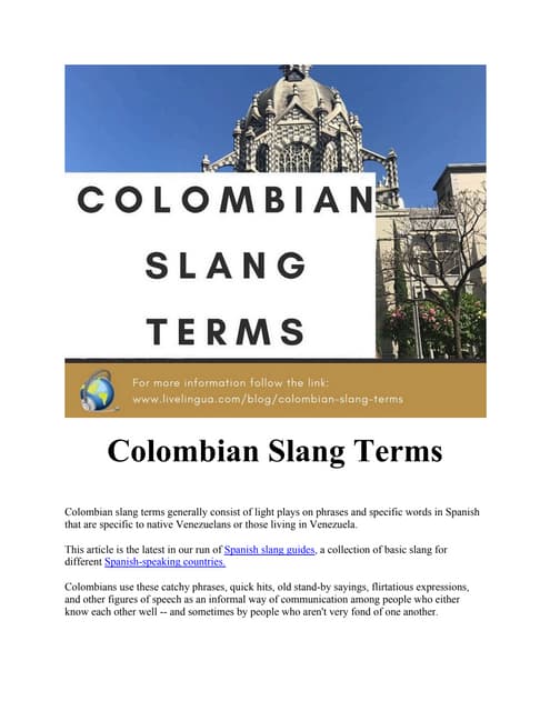 Ecuadorian Slang Terms | PDF | Food & Drink